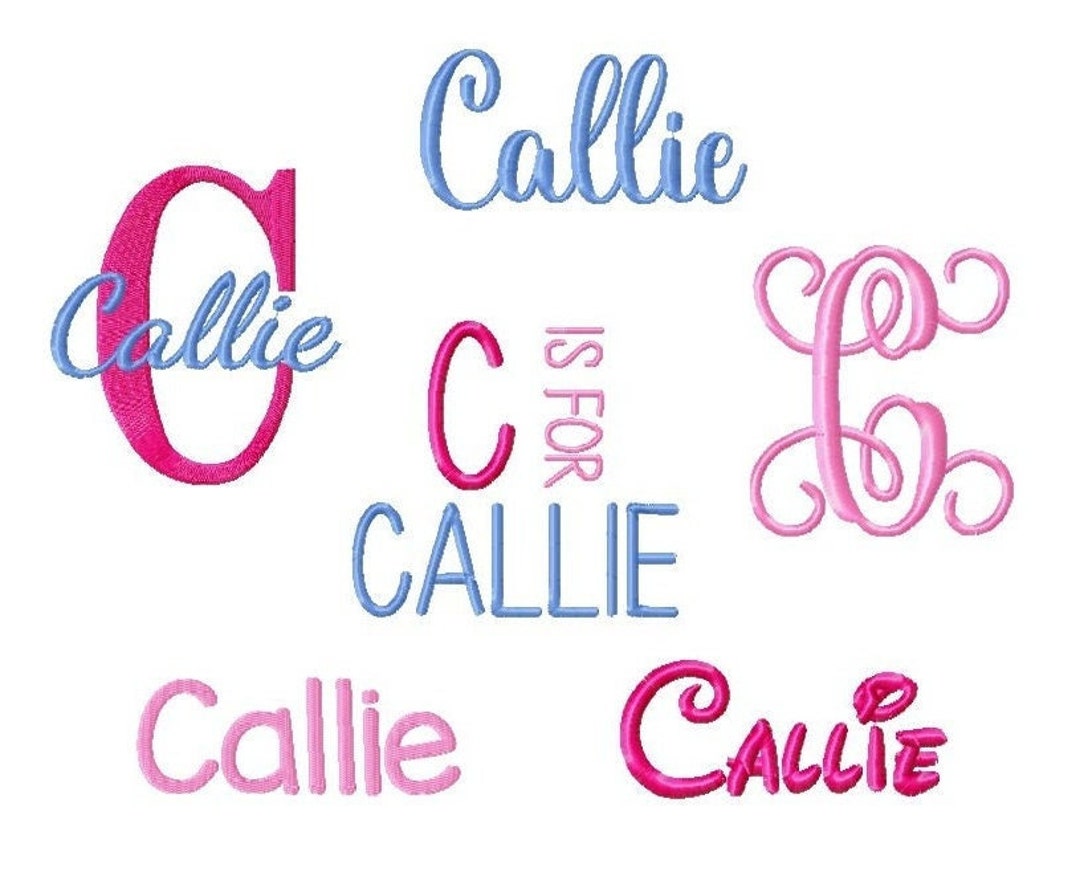 DIGITAL DOWNLOAD EMBROIDERY Design Files 6 Custom Machine Embroidery ...