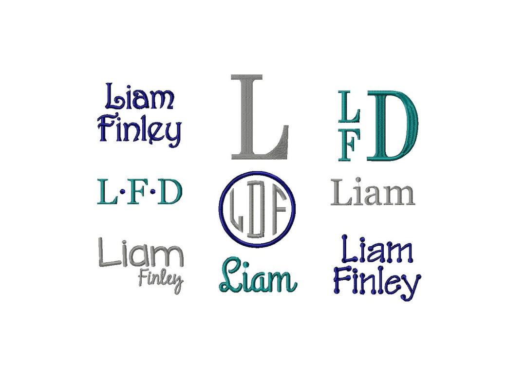 DIGITAL DOWNLOAD Machine EMBROIDERY Design Files - Set of 9 Custom ...