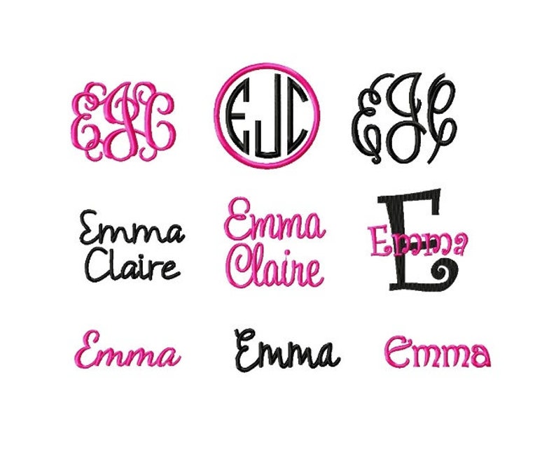 DIGITAL DOWNLOAD Machine EMBROIDERY Design Files - Set of 9 Custom ...