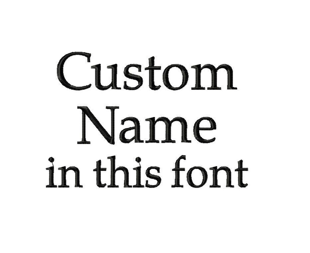 DIGITAL DOWNLOAD EMBROIDERY Design File Custom Name in - Etsy