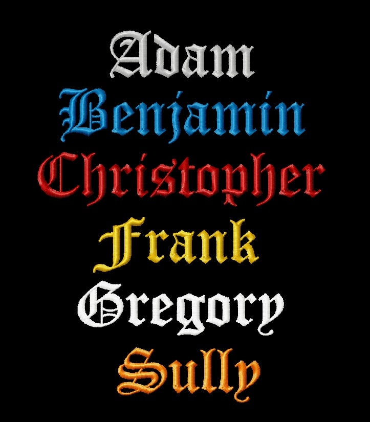 DIGITAL DOWNLOAD EMBROIDERY Design File Custom Name in - Etsy