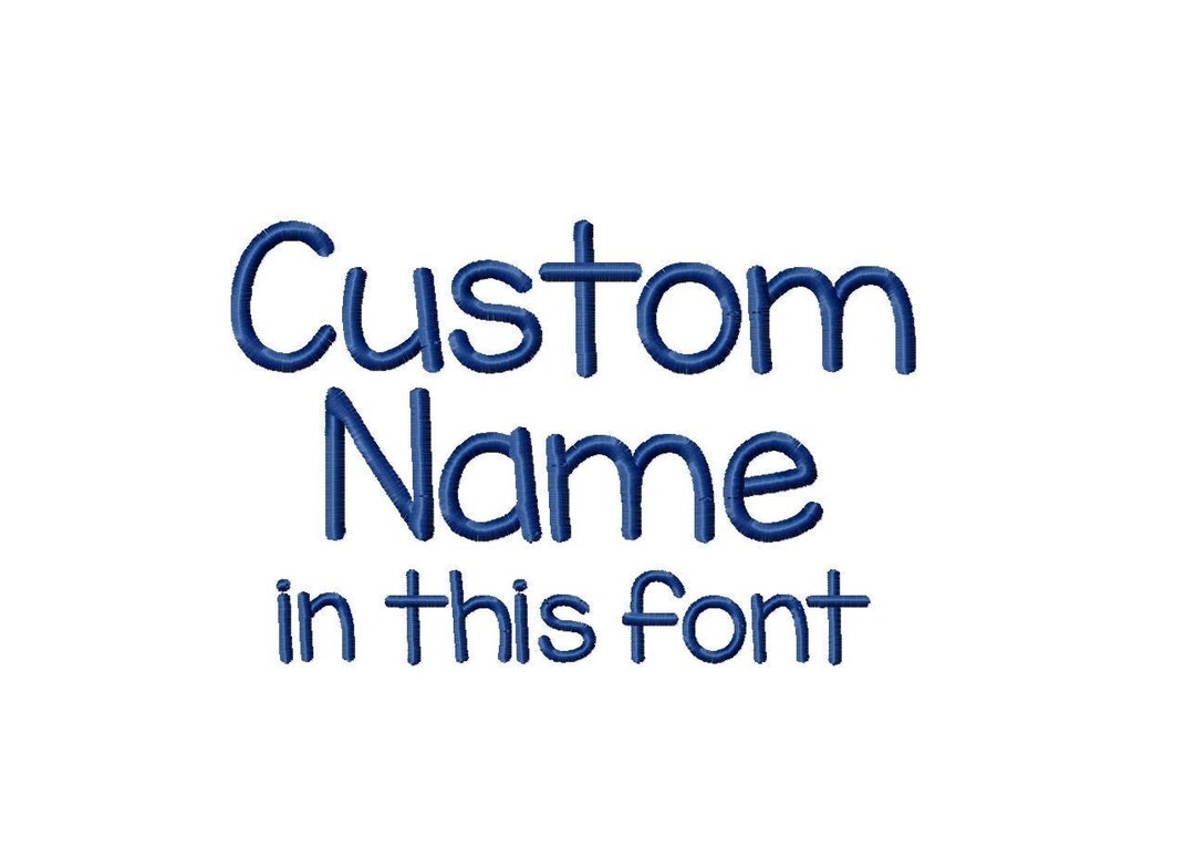 DIGITAL DOWNLOAD EMBROIDERY Design File Custom Name in - Etsy