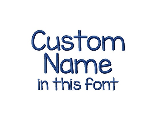 DIGITAL DOWNLOAD EMBROIDERY Design File Custom Name in | Etsy