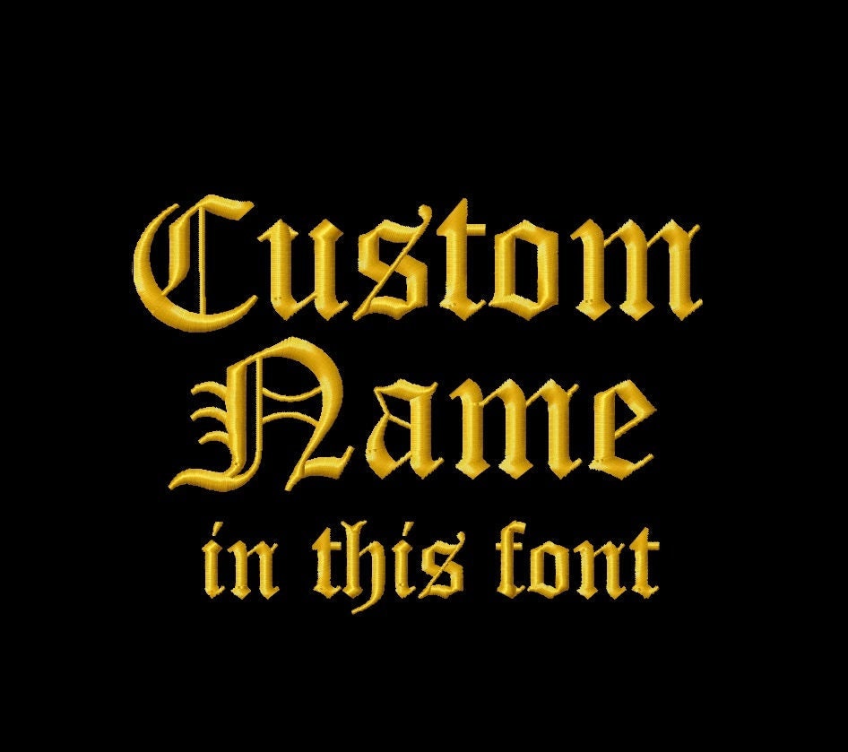 DIGITAL DOWNLOAD EMBROIDERY Design File Custom Name in - Etsy
