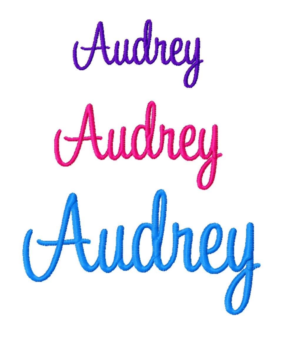 DIGITAL DOWNLOAD EMBROIDERY Design File Custom Name in - Etsy