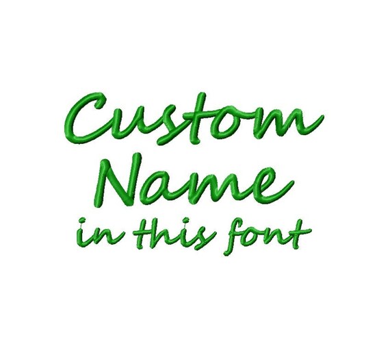 DIGITAL DOWNLOAD EMBROIDERY Design File Custom Name in | Etsy