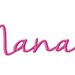 DIGITAL DOWNLOAD EMBROIDERY - Nana With Heart Cursive - 4x4 5x7 7x5 ...
