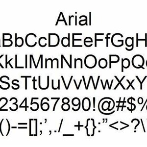 DIGITAL DOWNLOAD EMBROIDERY Design File - Custom Name in Pictured Arial ...