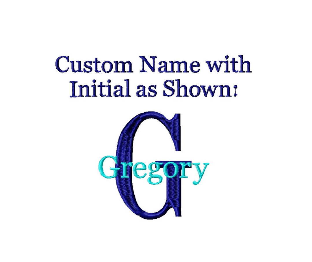 DIGITAL DOWNLOAD EMBROIDERY Design File - Custom Name in Georgia Font ...