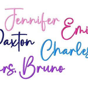 DIGITAL DOWNLOAD EMBROIDERY Design File - Custom Name in Pictured ...