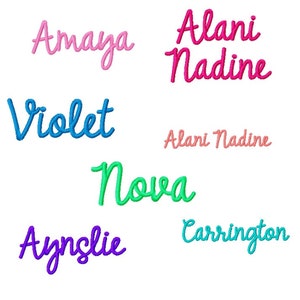 DIGITAL DOWNLOAD EMBROIDERY Design File - Custom Name in Pictured No ...