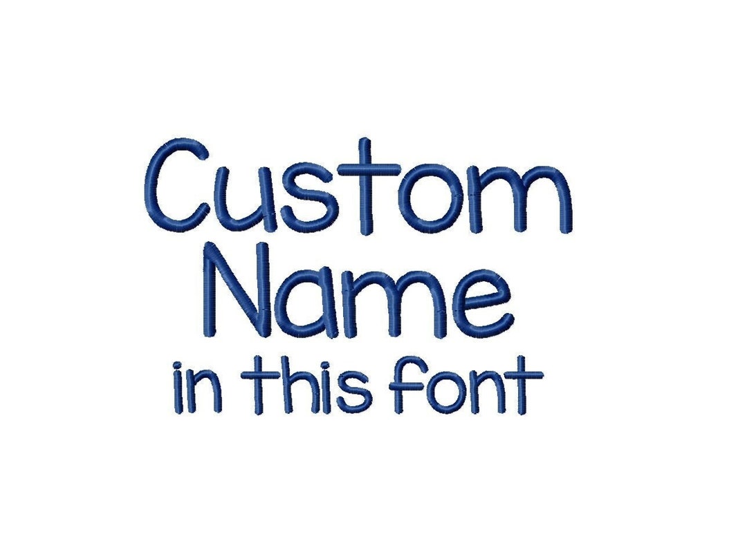 DIGITAL DOWNLOAD EMBROIDERY Design File - Custom Name in Pictured Miss ...