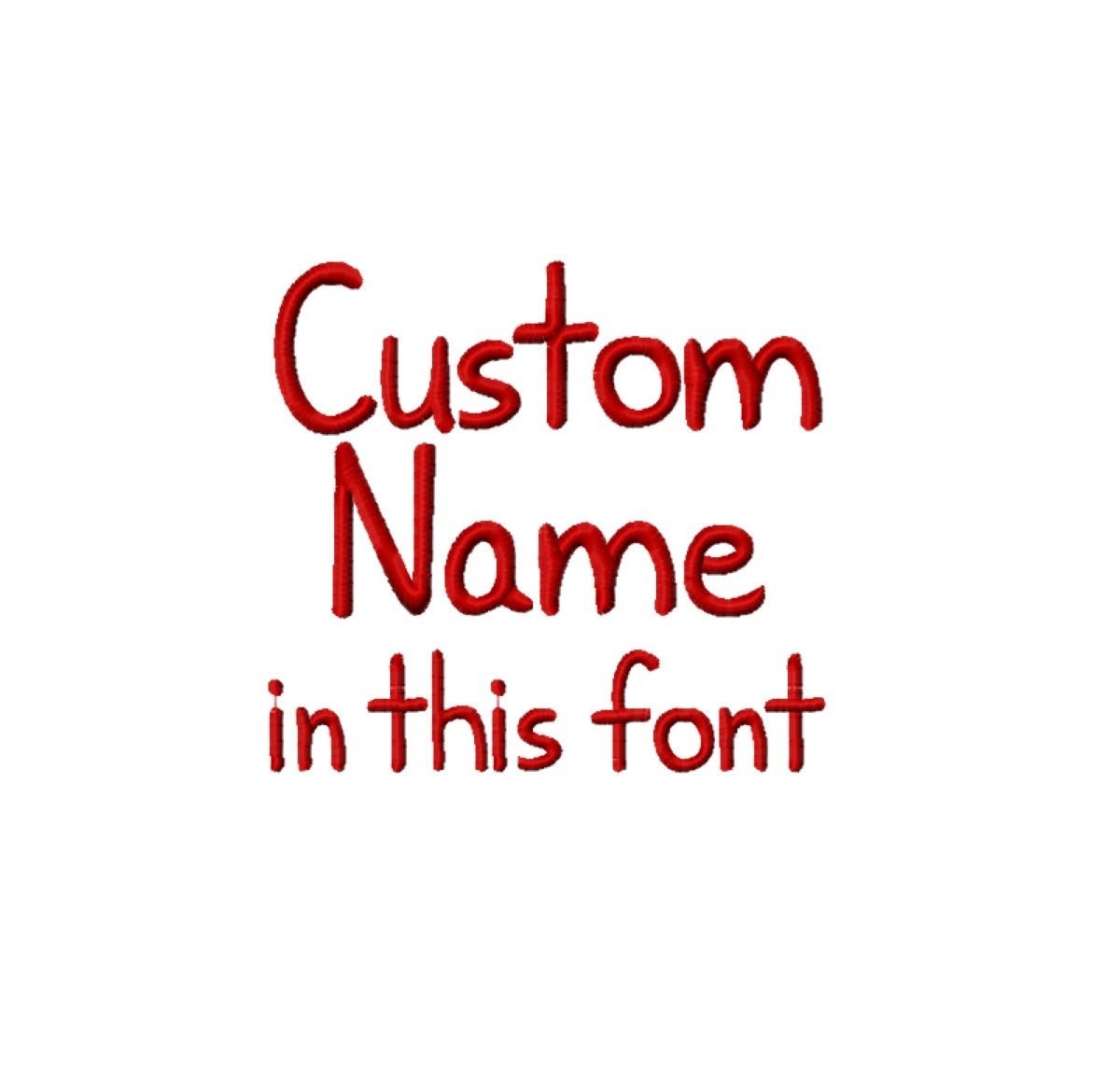 DIGITAL DOWNLOAD EMBROIDERY Design File Custom Name in | Etsy