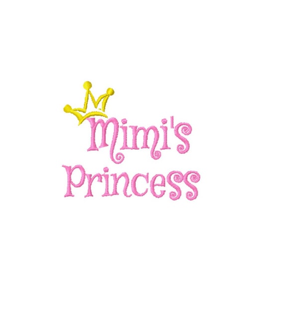DIGITAL DOWNLOAD EMBROIDERY Mimi's Princess 4x4 and - Etsy
