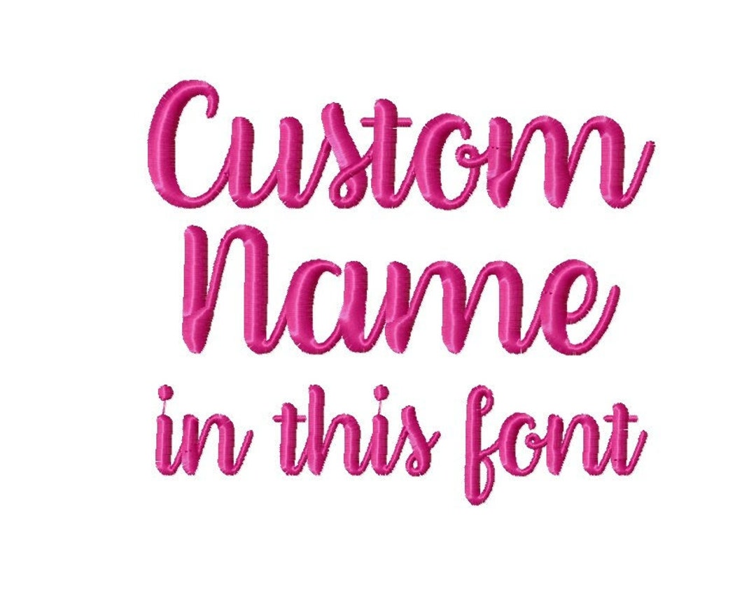 DIGITAL DOWNLOAD EMBROIDERY Design File Custom Name in - Etsy
