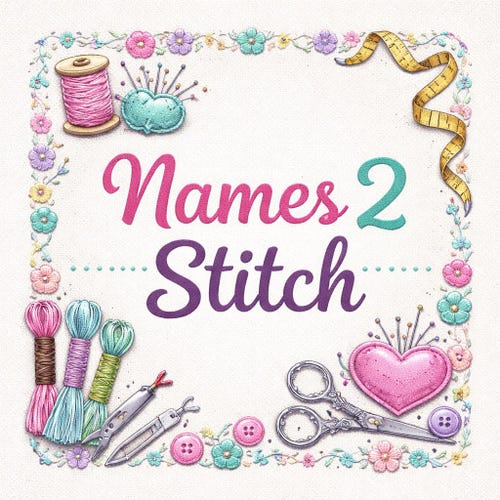 Names2Stitch - Etsy