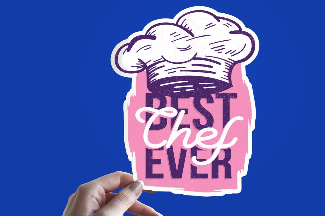Best Chef Vinyl Sticker Chef Decal Cook Cute Stickers | Etsy