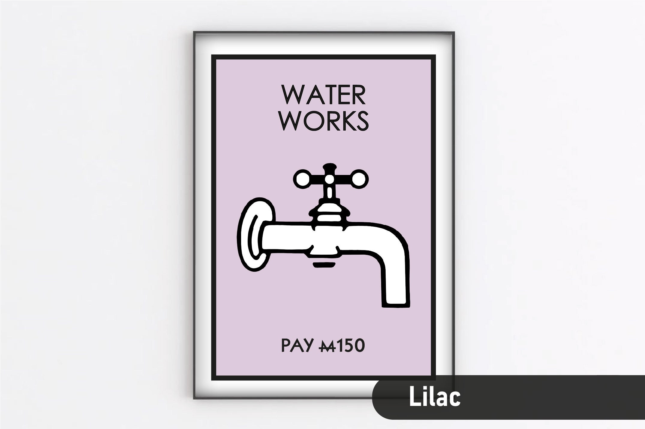 Water Works Monopoly Personalised Print New Home Gift - Etsy