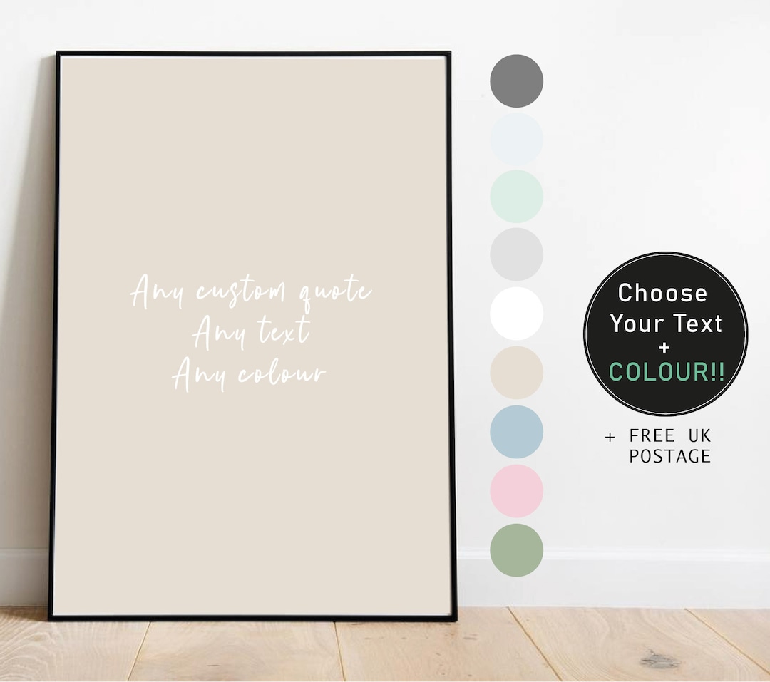 Custom Quote Print, Handwriting Font | Custom Wall Art, Personalised ...