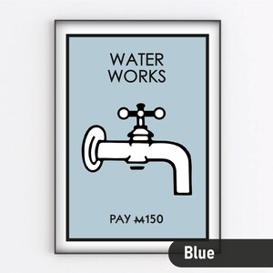 Water Works Monopoly Personalised Print | New Home, Gift, House ...