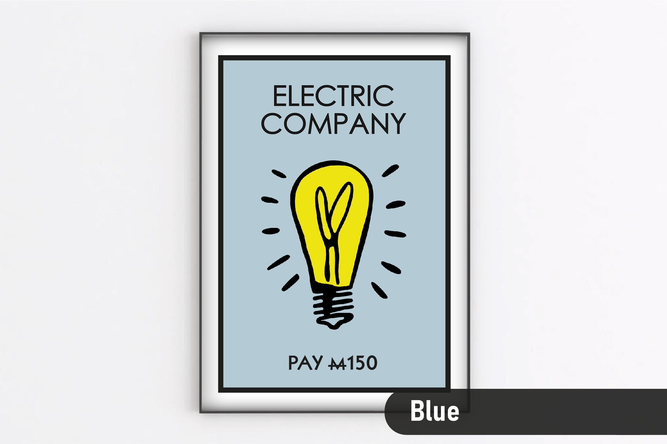 Electric Company Monopoly Personalised Print New Home Gift - Etsy