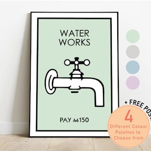 Water Works Monopoly Personalised Print New Home Gift - Etsy