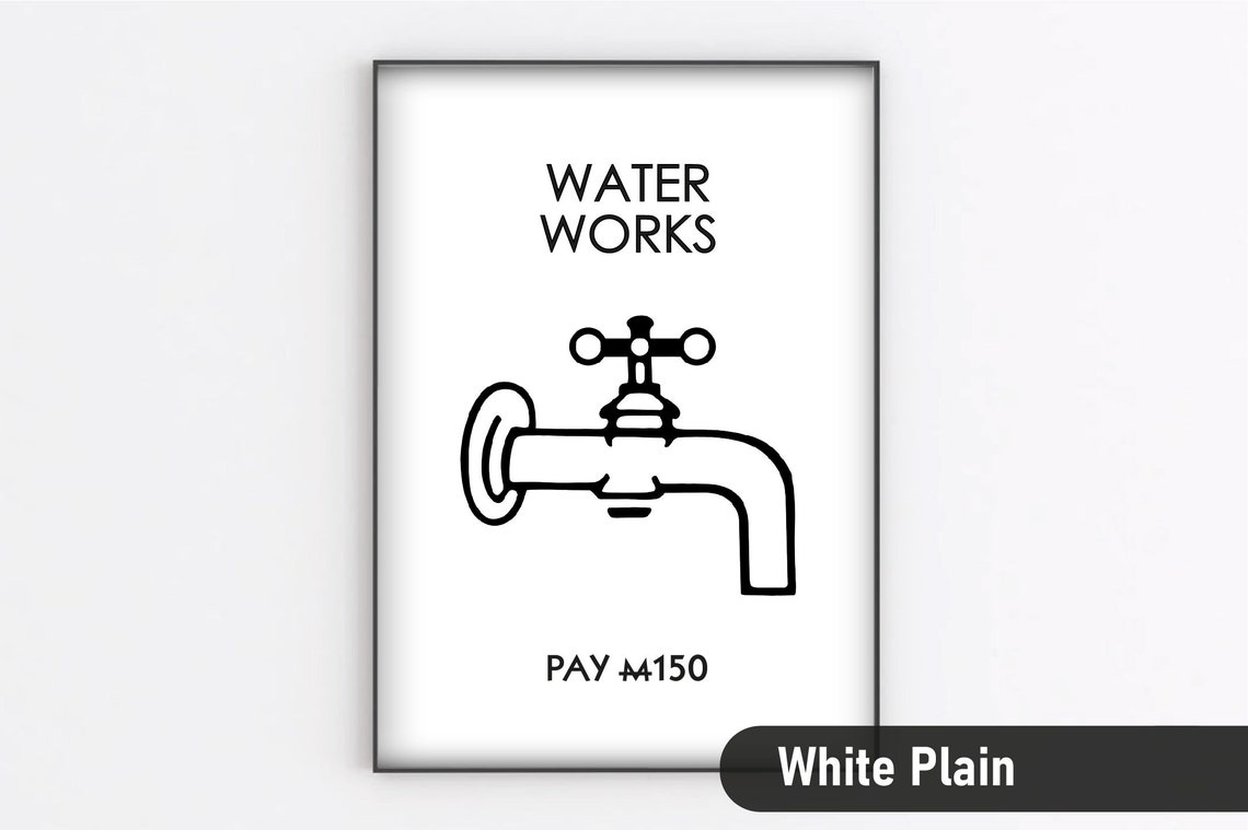 Water Works Monopoly Personalised Print New Home Gift - Etsy