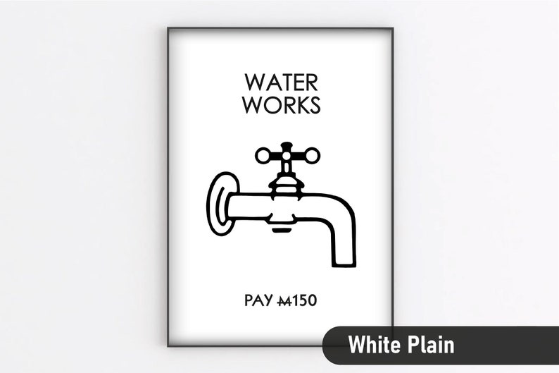 Water Works Monopoly Personalised Print New Home Gift - Etsy