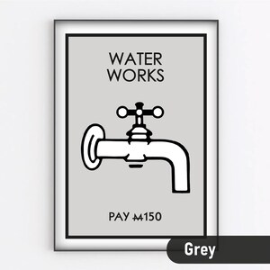 Water Works Monopoly Personalised Print | New Home, Gift, House ...