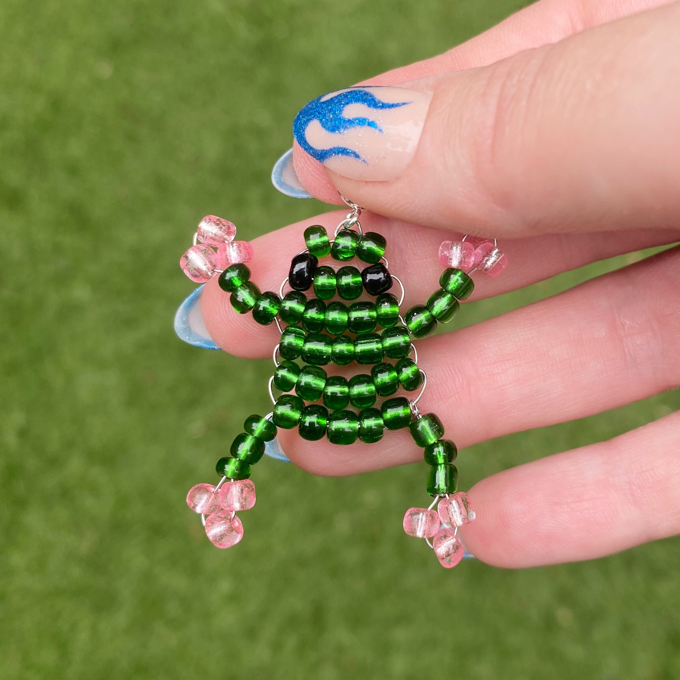 Glass Frog Charm - Etsy