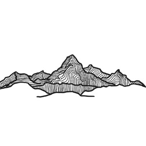 Mountain Line Art Work - Etsy