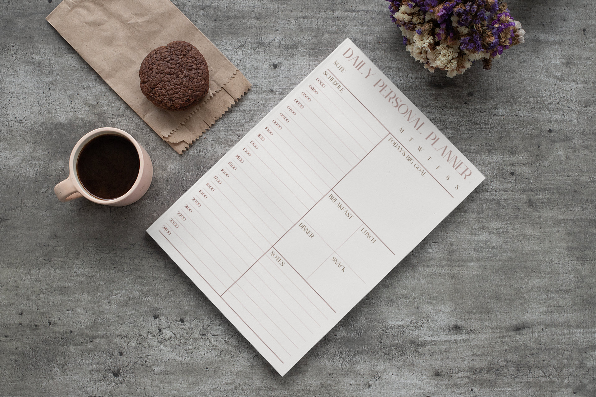 Daily Personal Planner, Digital Download, Personal Planner, Instant ...