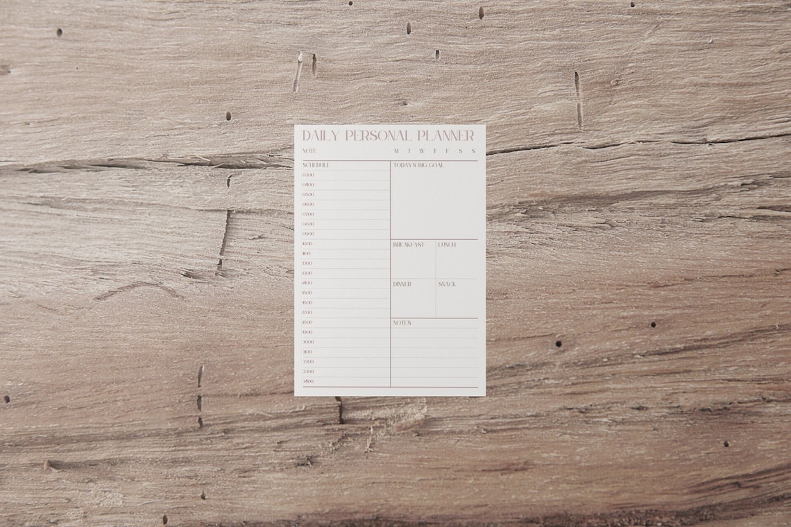 Daily Personal Planner, Digital Download, Personal Planner, Instant ...