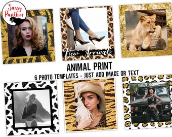 Leopard Instagram Template - Etsy