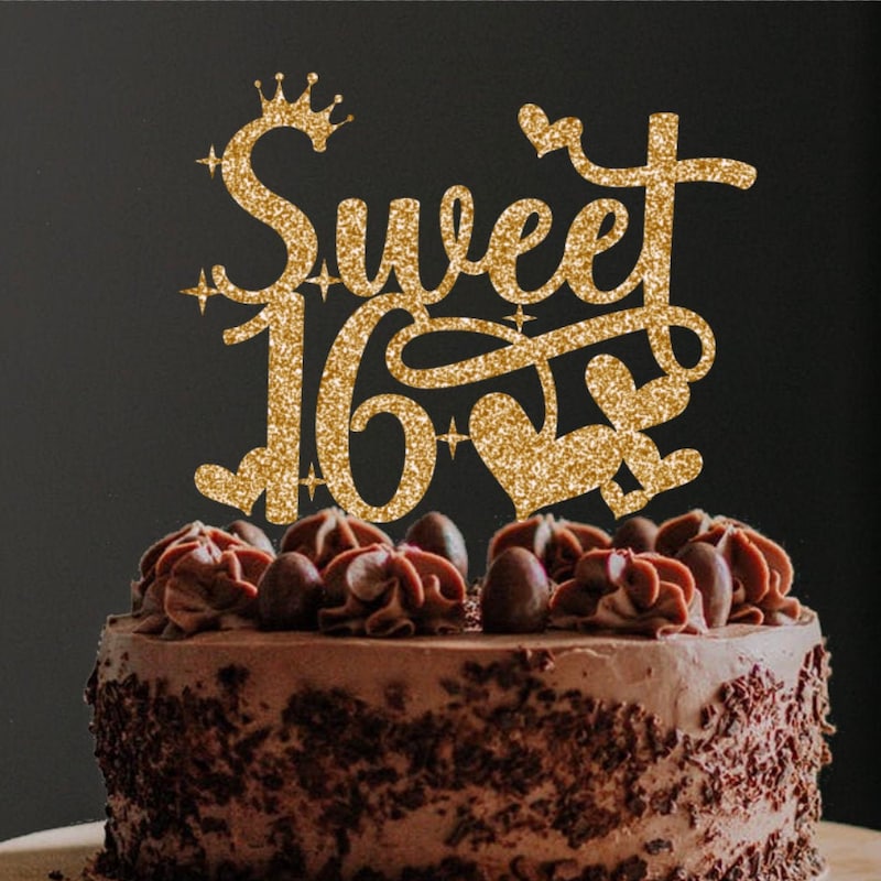 16 Cake Topper - Etsy