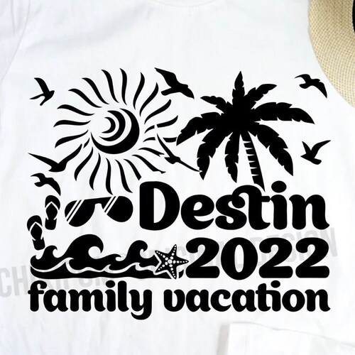 Destin Beach Svg Summer Beach Emblem Svg Vacation Print Decal | Etsy