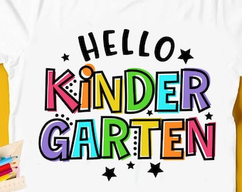 Hello Kindergarten Svg, Back to School Svg, Teacher Svg, Dxf, Eps, Png ...