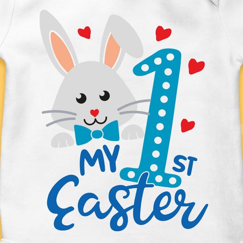 Easter Svg My First Easter Svg Bunny Face Svg Baby 1st - Etsy
