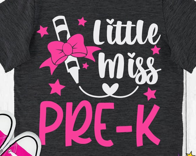 Little Miss Pre-k Svg, Back to School Svg, School Svg, Pre-k Svg, Miss ...