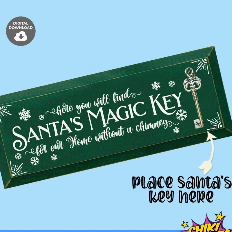 Wooden Santa Key - Etsy