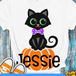 Cute Black Cat Svg, Halloween Boy Svg, Boy Cat Svg, Boys Monogram Svg ...