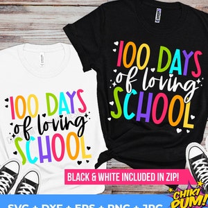 100 Days of Loving School SVG, 100 Days of School SVG, 100 Days Svg ...