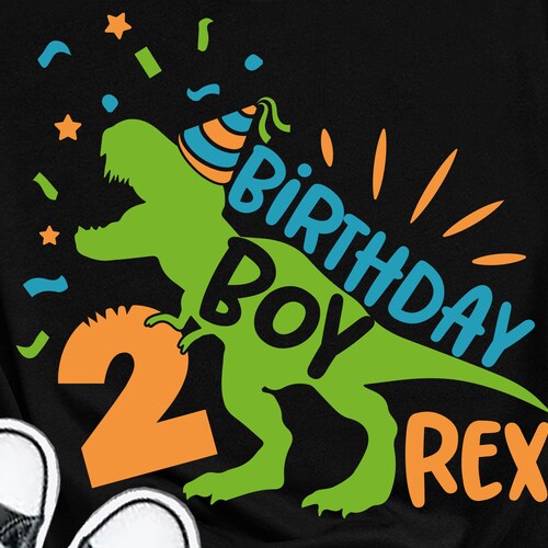 Two Rex SVG Two Rex Boy Birthday Dinosaur Svg Clipart 2nd - Etsy