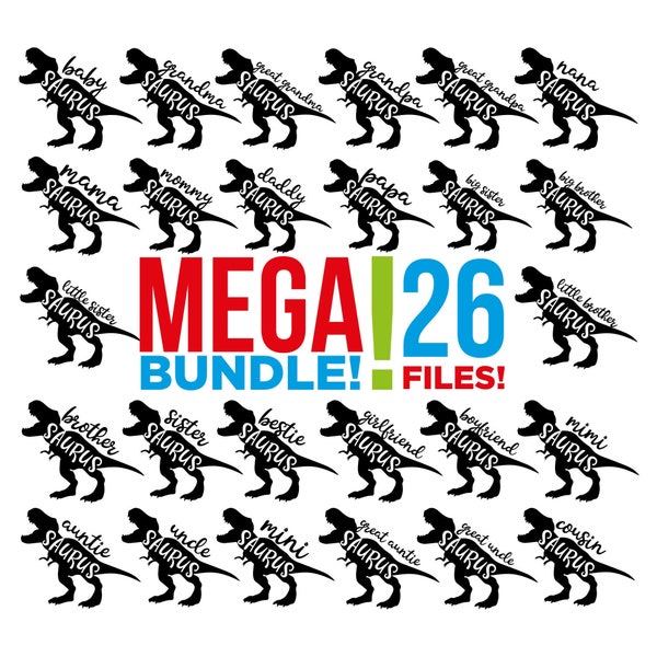 Family Saurus Svg - Etsy