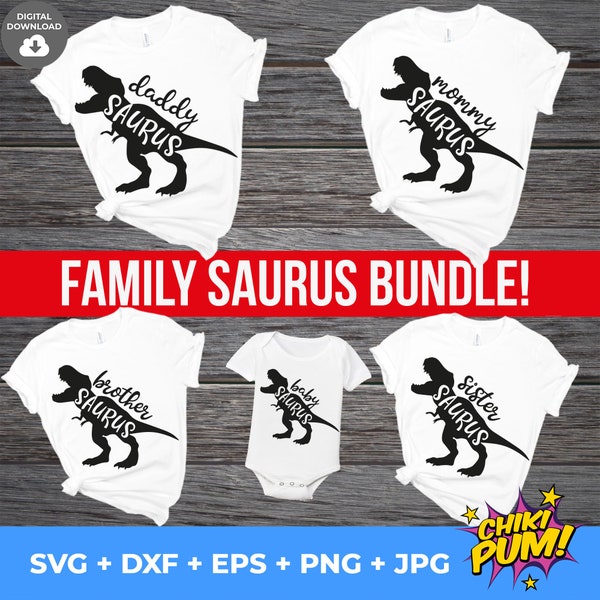 Family Saurus Svg - Etsy