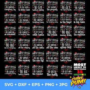 Most Likely to Christmas Bundle Svg Most Likely Svg Family - Etsy