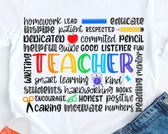 Teacher Subway Art | Etsy