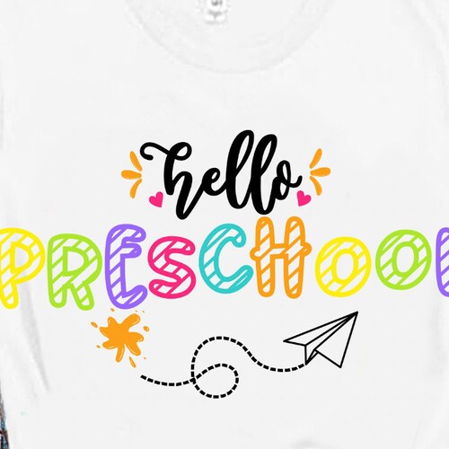 Hello Pre-k Svg Back to School Cut Files Preschool Svg - Etsy