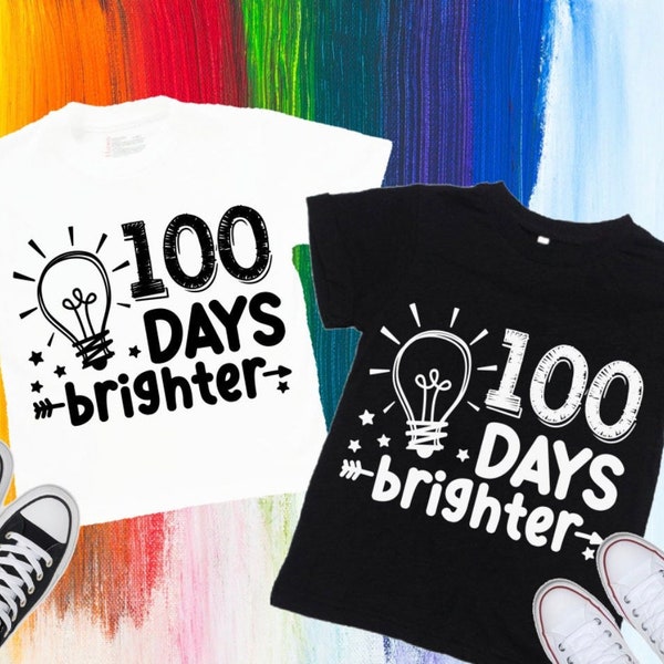100 Days Brighter Svg Etsy