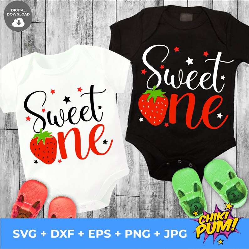 Sweet One Svg Sweet One Strawberry SVG Birthday Girl Svg - Etsy